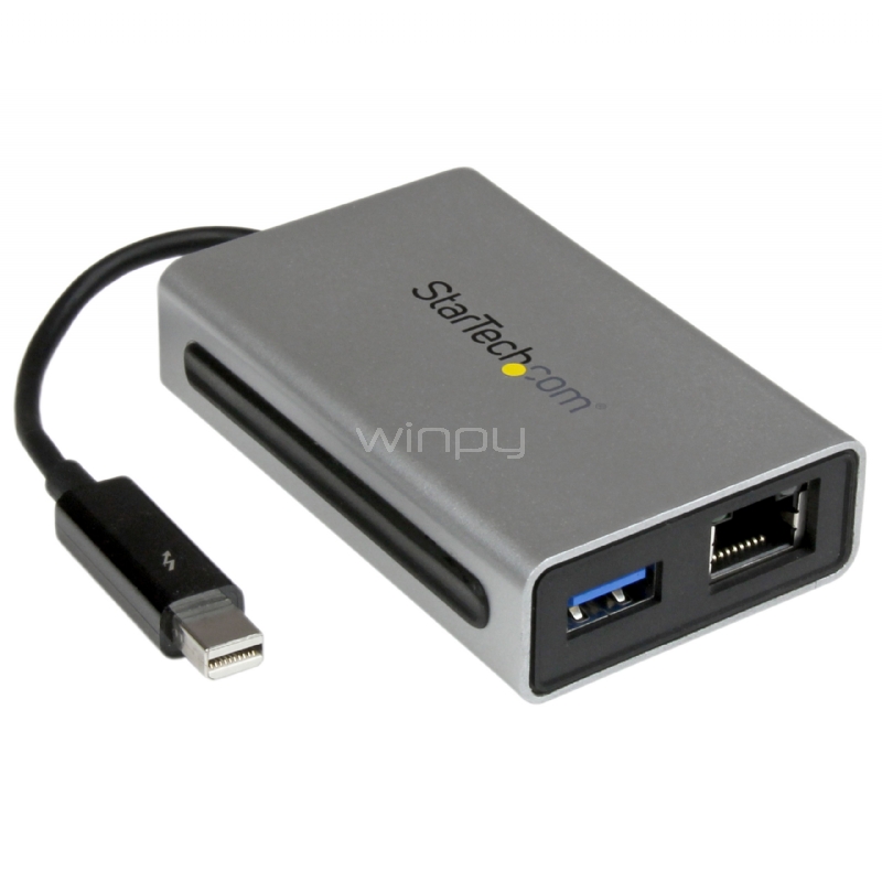 Adaptador Thunderbolt de Red Ethernet Gigabit Externo con Puerto USB 3. ...