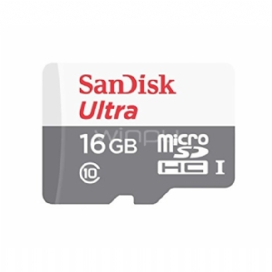 Tarjeta memoria microSD de 16 GB, ultra SDHC, Clase 10 UHS-I, SD + adaptador SD - SDSQUNB-016G ...