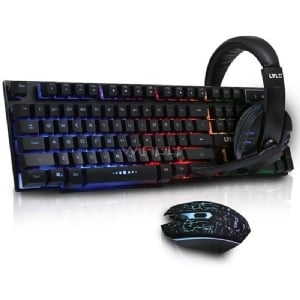 Kit Gamer LvlUp Teclado+Mouse+Audífonos - LU745-NOC-ESP-6 - Winpy.cl