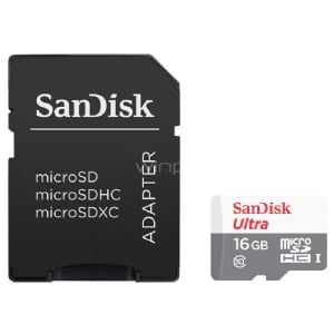 Tarjeta MicroSD SanDisk Ultra de 16GB - SDSQUNS-016G-GN3MA - Winpy.cl