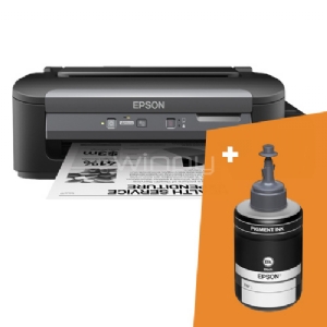Promo Impresora Epson Workforce M100 + Botella de Tinta Negra Epson 774 ...