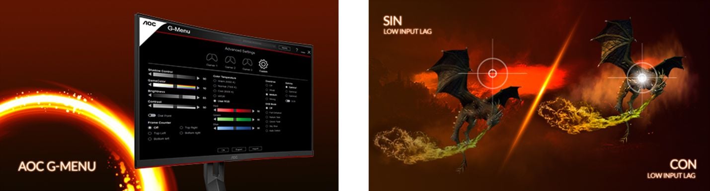 Monitor Gamer AOC C24G2 Curvo de 23.6“ - C24G2 - Winpy.cl