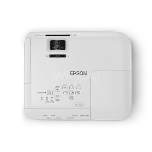 Proyector Epson Powerlite W32+, 3200 lúmenes, WXGA - V11H721021 - Winpy.cl