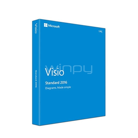 Microsoft Visio Standard 2016 OLP SNGL - D86-05710 - Winpy.cl