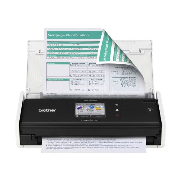 Escáner Brother ADS-1500W ADF, USB 2,0 - WiFi - ADS-1500W - Winpy.cl