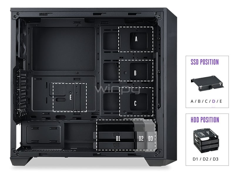 Gabinete Cooler Master MasterBox 5 MSI Edition (ATX, Modular, Negro ...