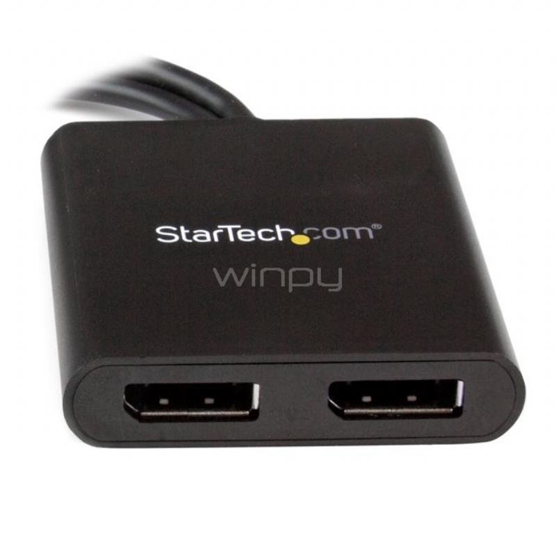 Adaptador Startech Splitter Multiplicador DP a 2 puertos DisplayPort ...