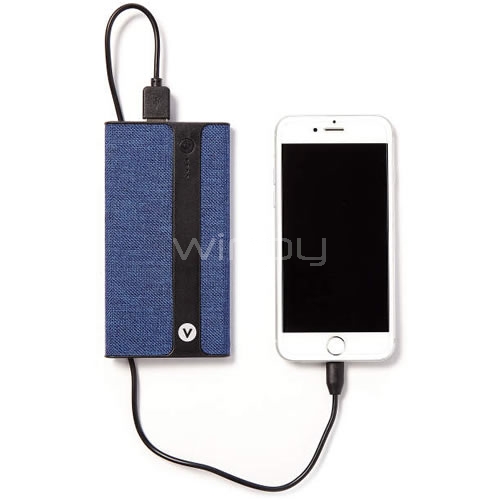 Power Bank Vivitar de 4000mAh (Litio, USB, Tela Azul) | VF30013-BLUE