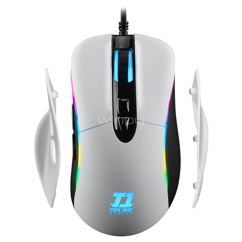 Mouse Gamer Tier One Scramjet RGB Polar White - T1SCRAMJETPW - Winpy.cl