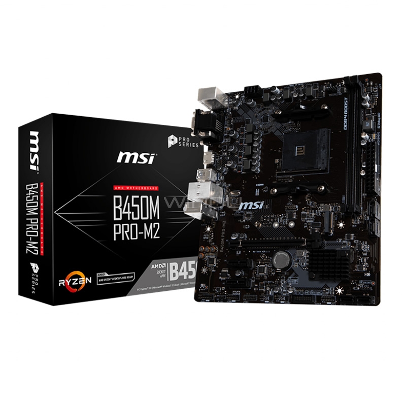 Placa Madre MSI B450M PRO-M2 (AM4, DDR4 2133-3466, M.2, RAID, mATX ...
