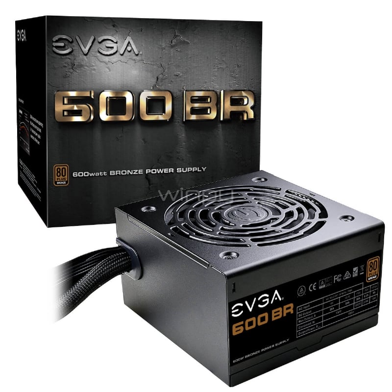 Fuente de Poder EVGA 600 BR de 600 Watts (ATX, Certificada 80+ Bronce ...