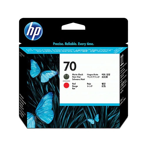 Cabezal de impresión DesignJet HP 70 negro mate y rojo (C9409A) | C9409A
