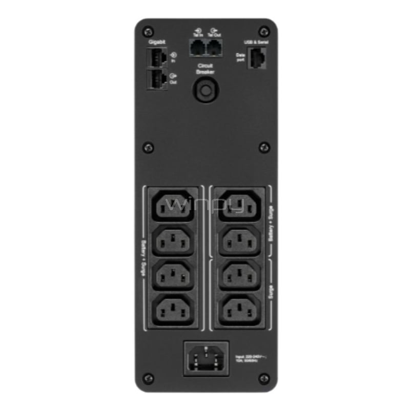 UPS APC Back Pro 1200 S Interactiva (1.2kVA/ 720W, 230V, AVR, 8 Salidas ...