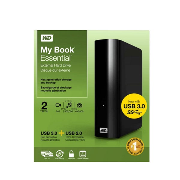 WD My Book Essential 2TB | WDBACW0020HBK-NESN