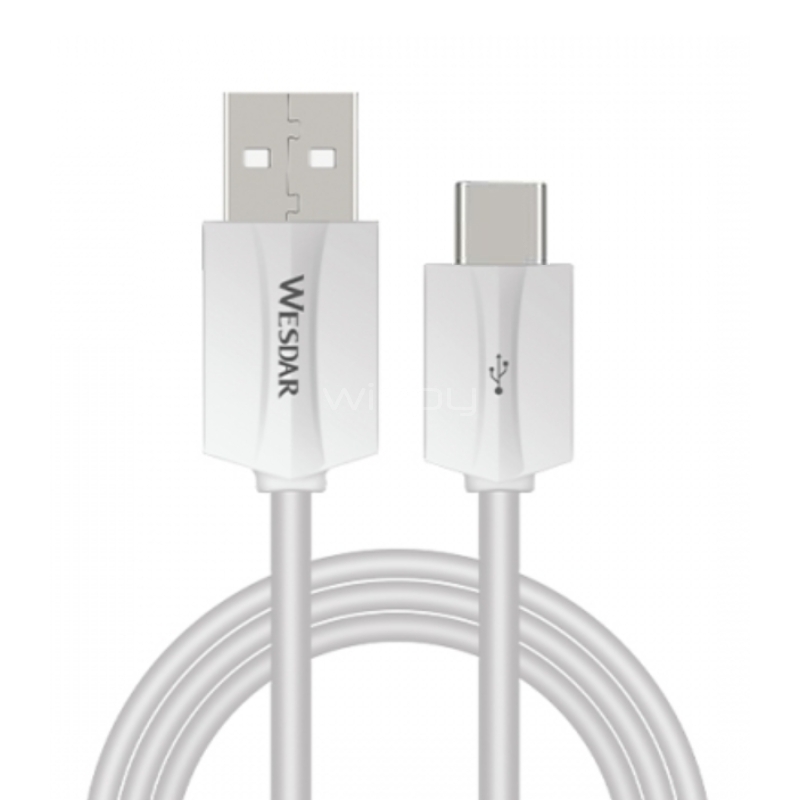 Cable Wesdar T30 de USB-A a USB-C - 100510070003 - Winpy.cl