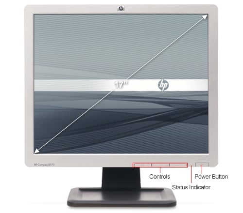 HP Compaq LE1711 de 17 LCD Monitor - EM886AA#AKH - Winpy.cl