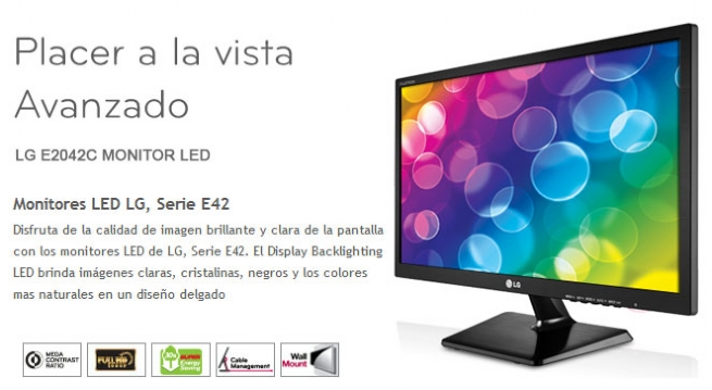 Monitor LG E1942c LED 18,5" - E1942C - Winpy.cl