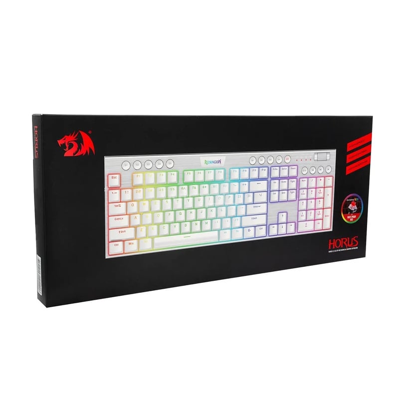 Teclado Mecánico Redragon Horus K618 RGB (Switch Red, Dongle USB ...