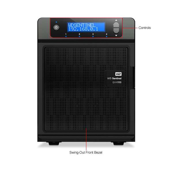 Western Digital WD Sentinel DX4000 NAS 4TB - WDBLGT0040KBK-NESN - Winpy.cl