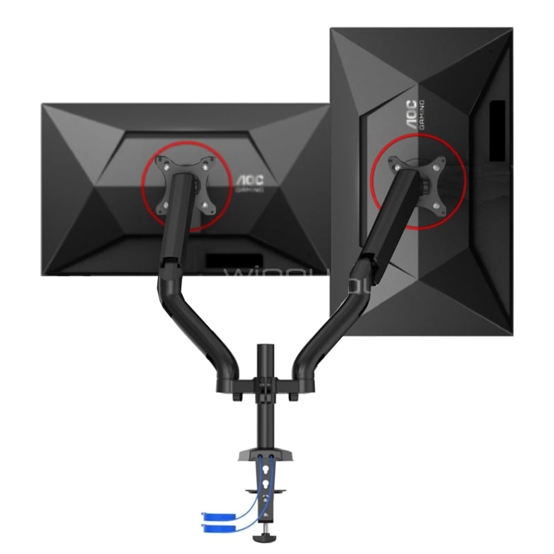 Kit 2 Monitores Gamer 27“ + Brazo Doble AOC (Full HD, 180Hz, 1ms ...