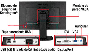 Monitor ViewSonic VG2439m-LED ergonómico - VG2439m-LED - Winpy.cl