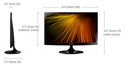 Monitor Samsung LS19D300NY de 18,5 pulgadas (TN, HD, VGA) | LS19D300HY/ZS