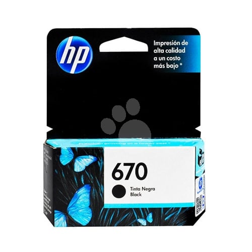 cartucho de tinta original Negro HP 670 - CZ113AL - Winpy.cl